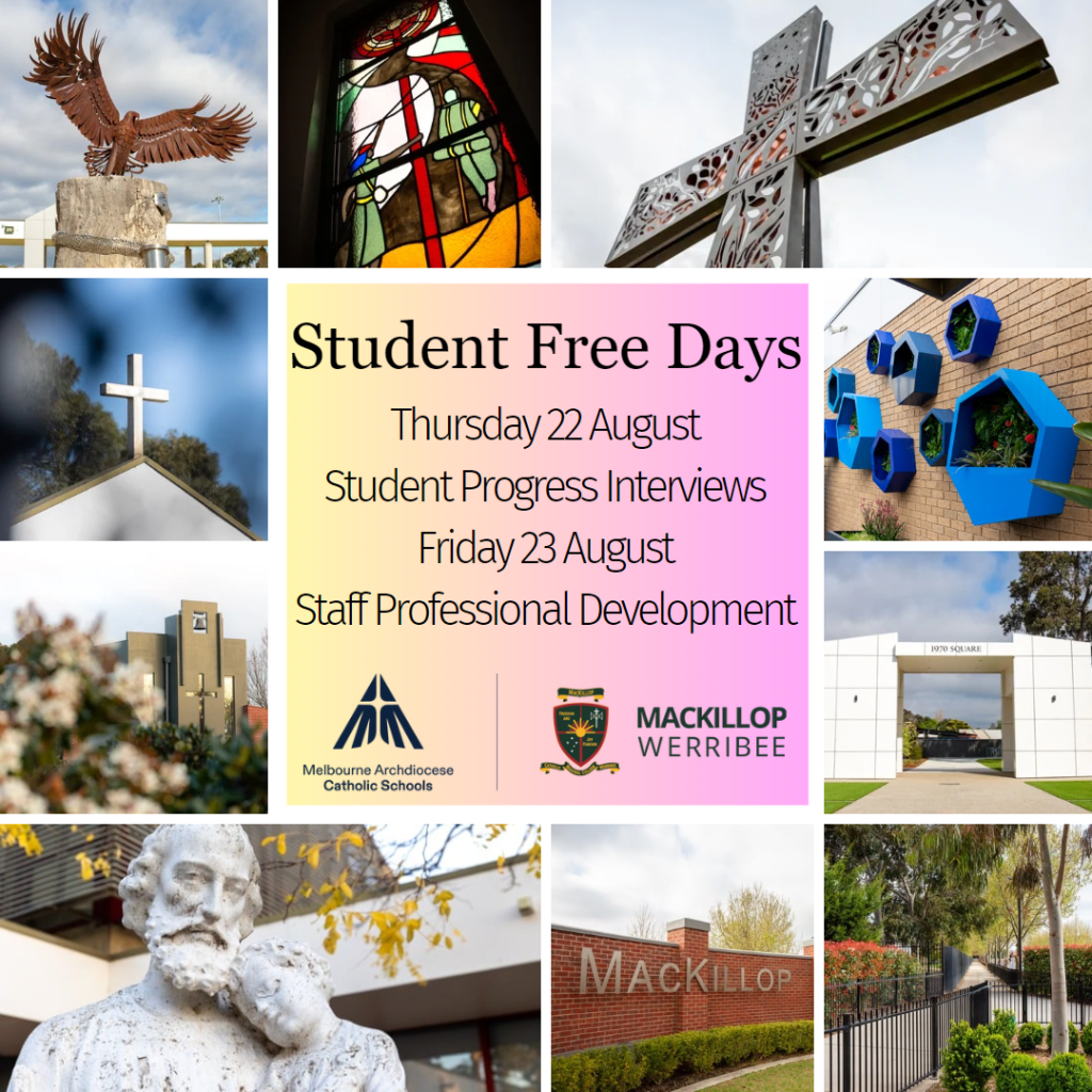 Important Dates - August 2024 - MacKillop College Werribee